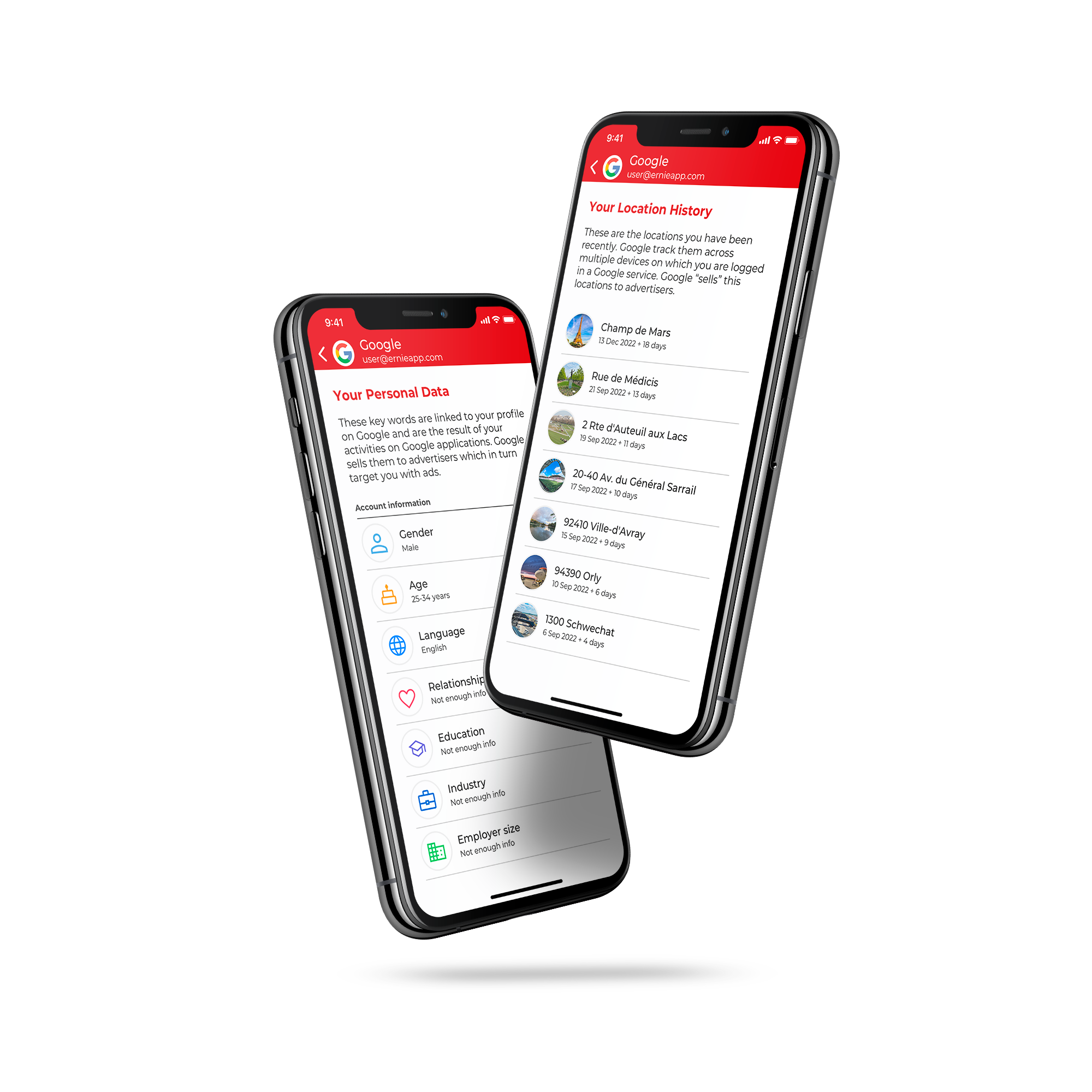 Does Google Auction Daily Your Geolocations Yes ErnieApp Privacy